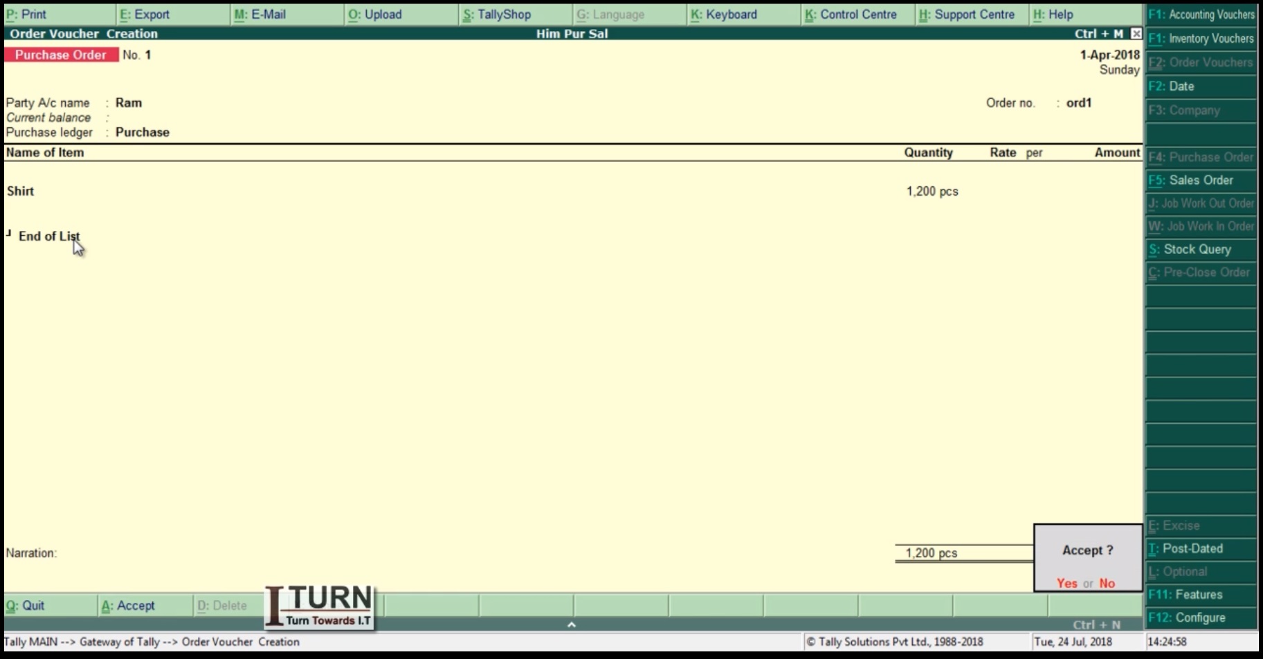 Setting Up and Executing Purchase Order Processes in Tally ERP 9 ...