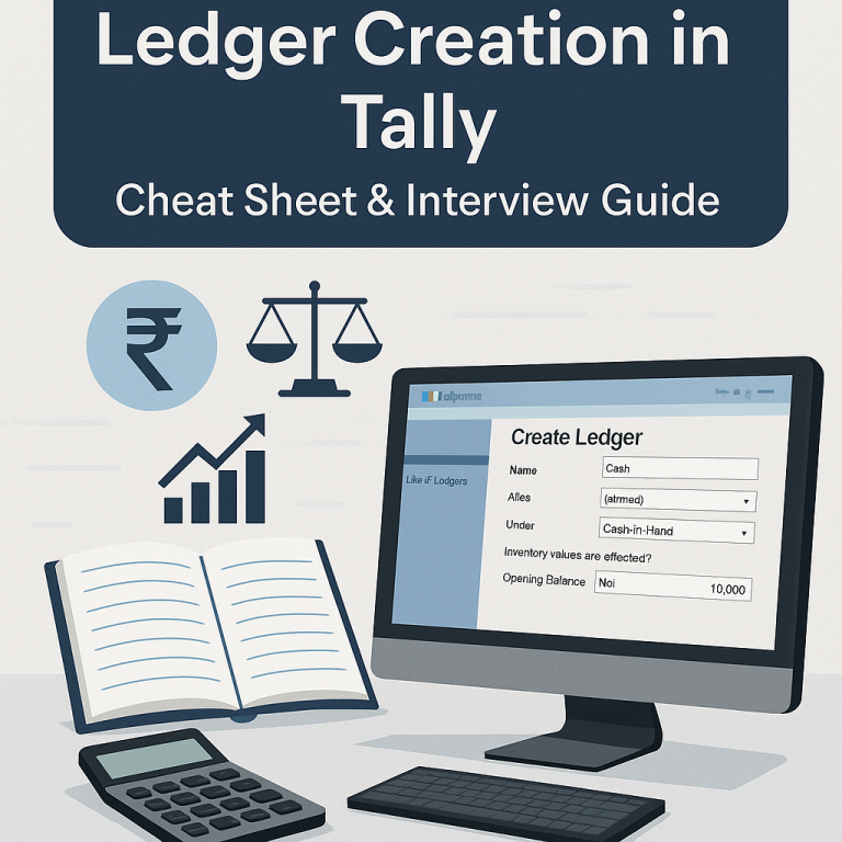 Step-by-Step Guide to Ledger Creation in Tally – Training By Himanshu