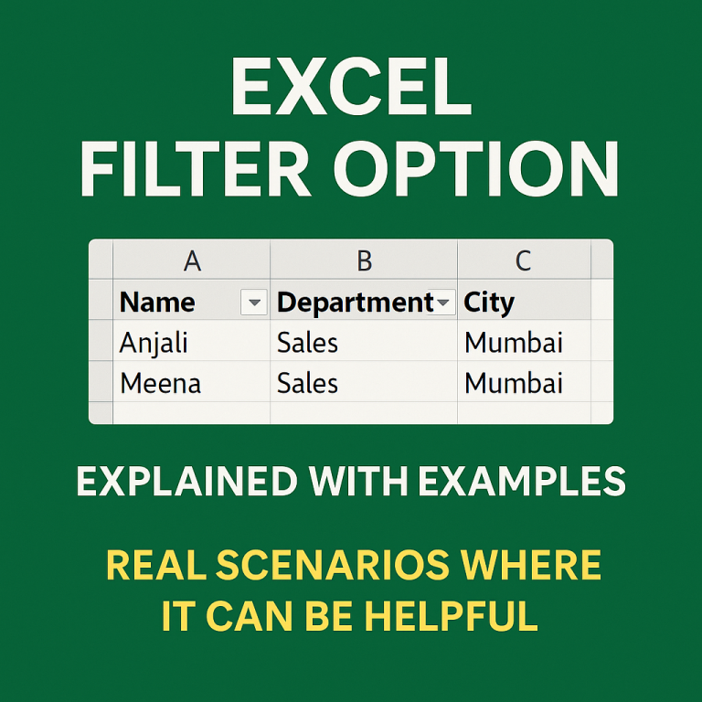 Excel Filter Option: Detailed Explanation with Examples – Training By ...